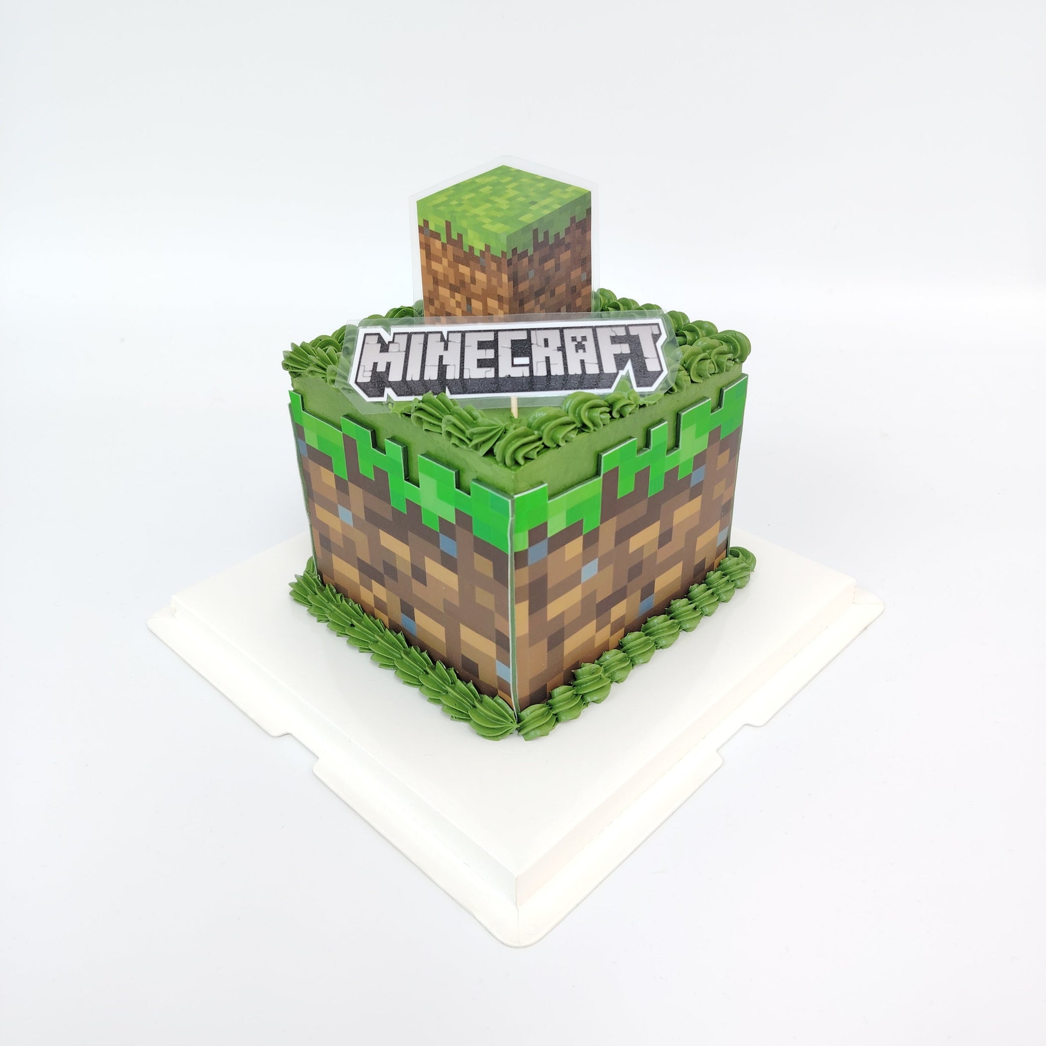 Minecraft Signature & Crafting Table Cake 6 Inch (Edible Print, Card S ...