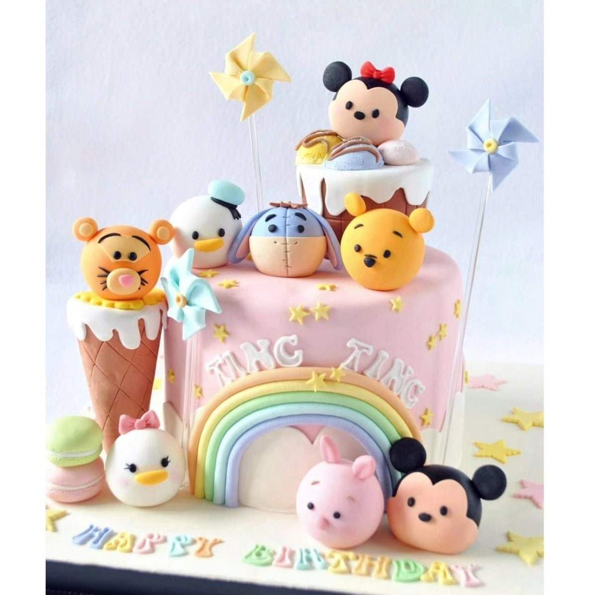 Tsum Tsum Cone Cake 6 Inch (Full Fondant) — YippiiGift