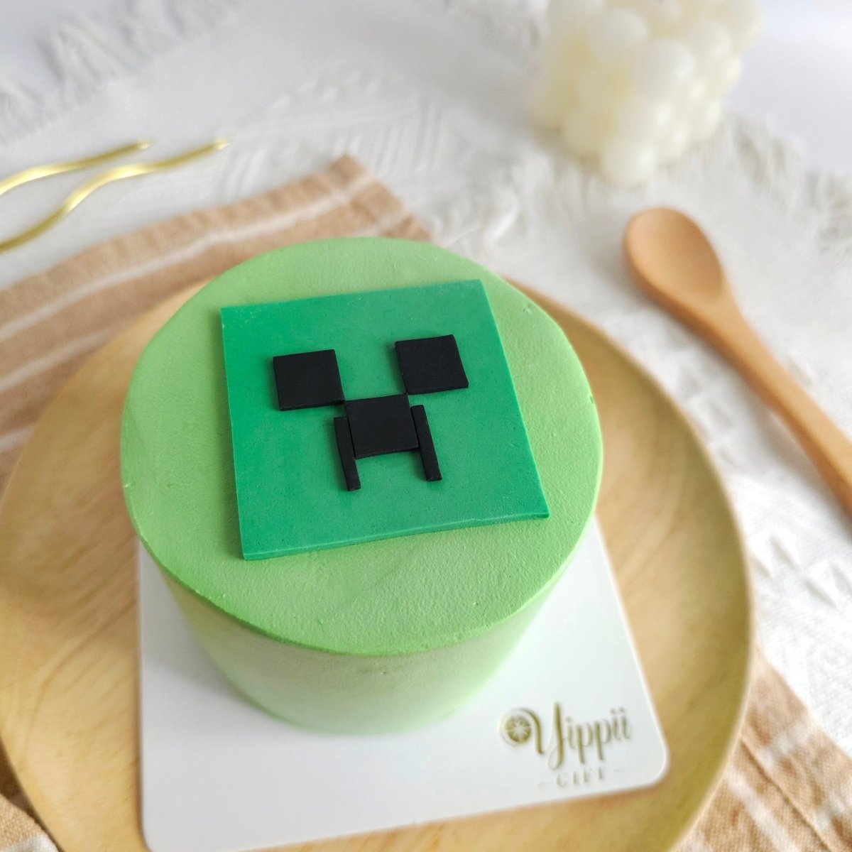 Minecraft Zombie Cake 2D Fondant 3 Inch | YippiiGift