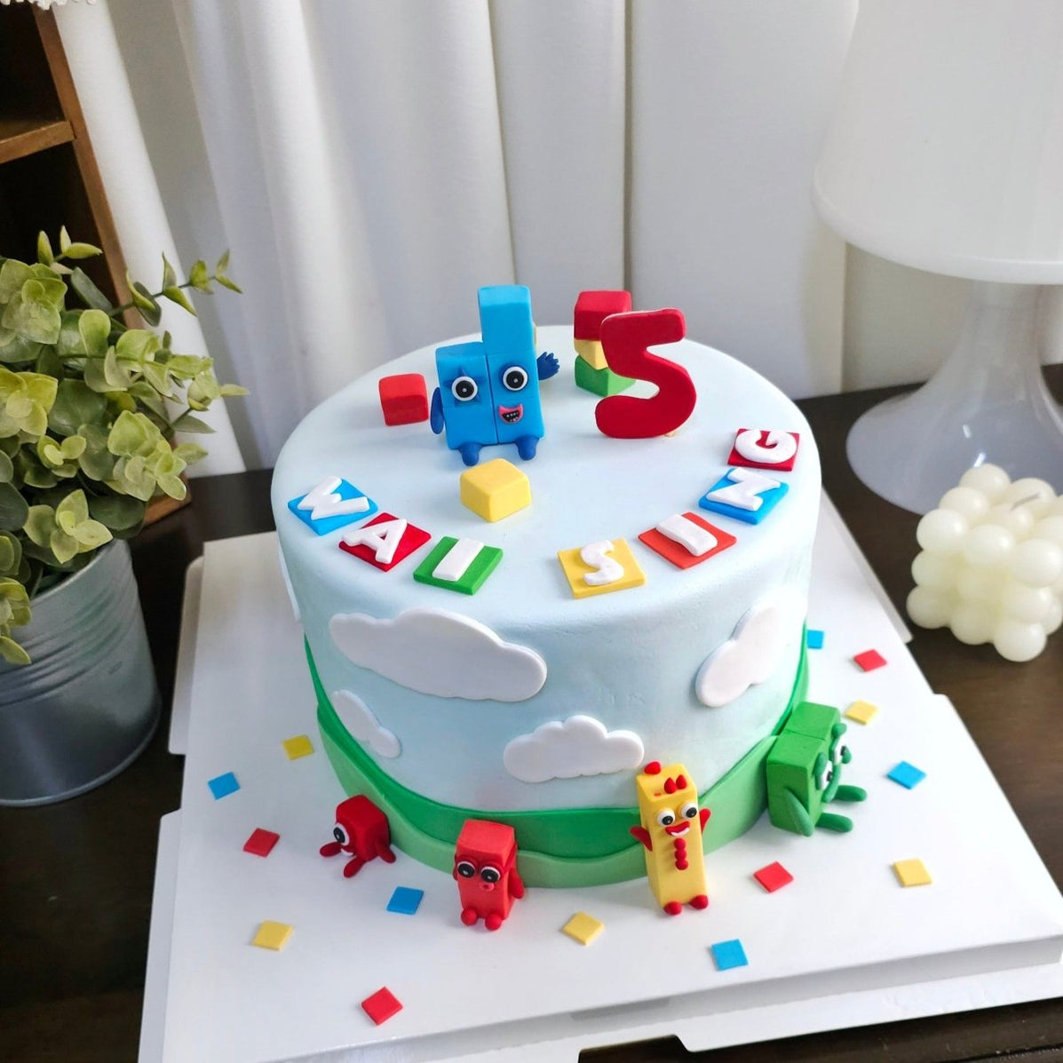 Numberblock Cake D7" H4" (Full Fondant) — YippiiGift