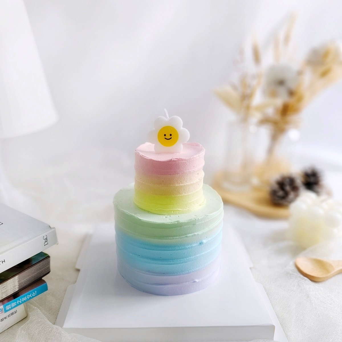 Pastel Rainbow Two Tier Cake 2 Inch + 4 Inch — YippiiGift