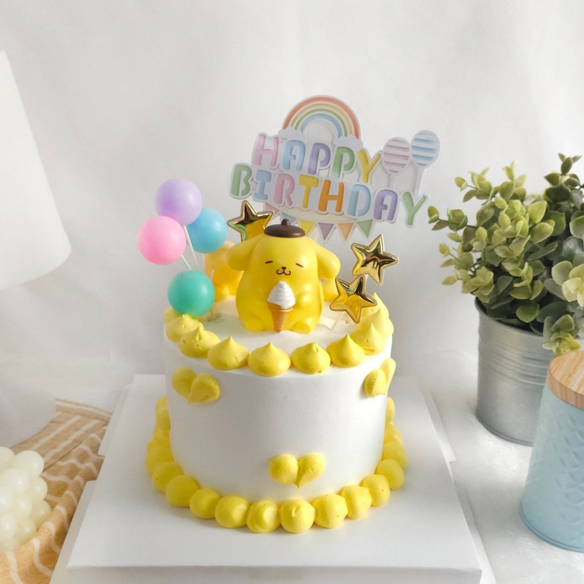 Pompompurin Cake 6 Inch (With Toy) — YippiiGift