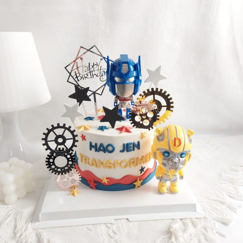 Transformer Cake (Bumble Bee Optimus Prime) 6 Inch For Kids Birthday In ...